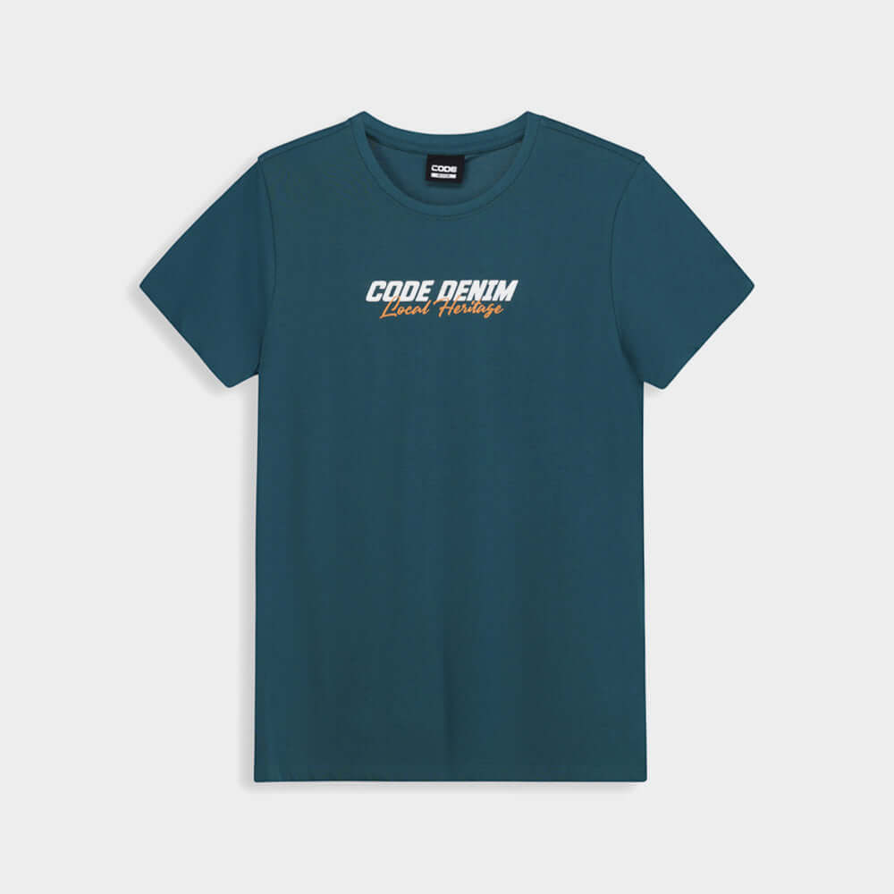 Code Mens Slant Small Font Tee Green – Tekkie Town